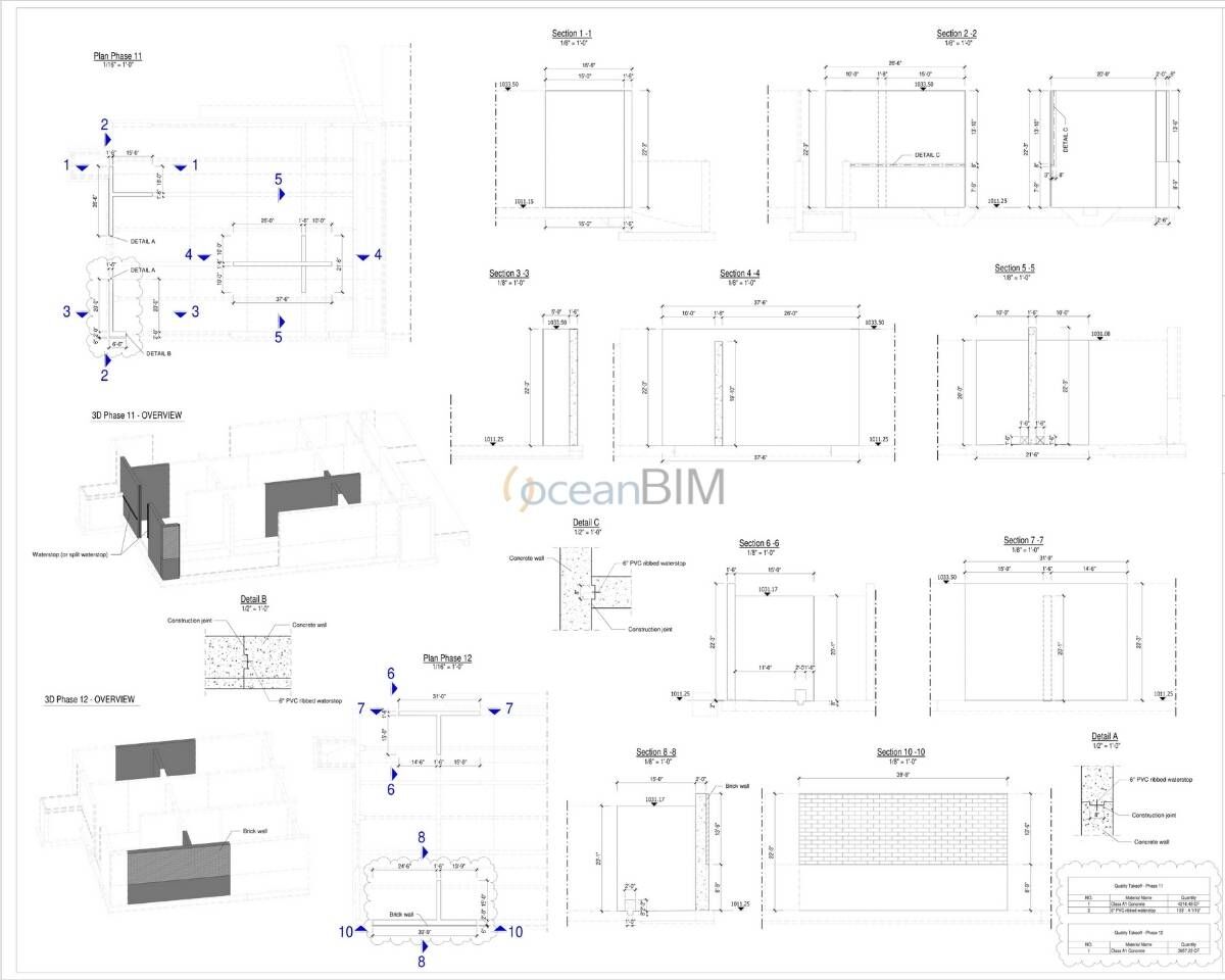 Pourmap Drawing – A Detailed Plan for Pouring Concrete Work | oceanBIM